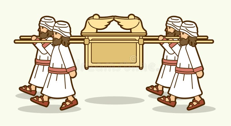 Group of Levi Carrying Ark of the Covenant Cartoon Graphic Vector Stock ...