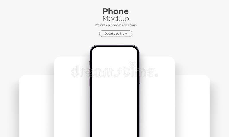 Phone Mockup with Blank App Screens. Modern Mobile App Design Concept ...