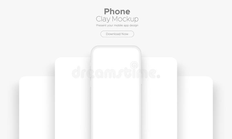 Blank Mobile App Screens. Mockup for Showing Apps Ui Stock Vector ...
