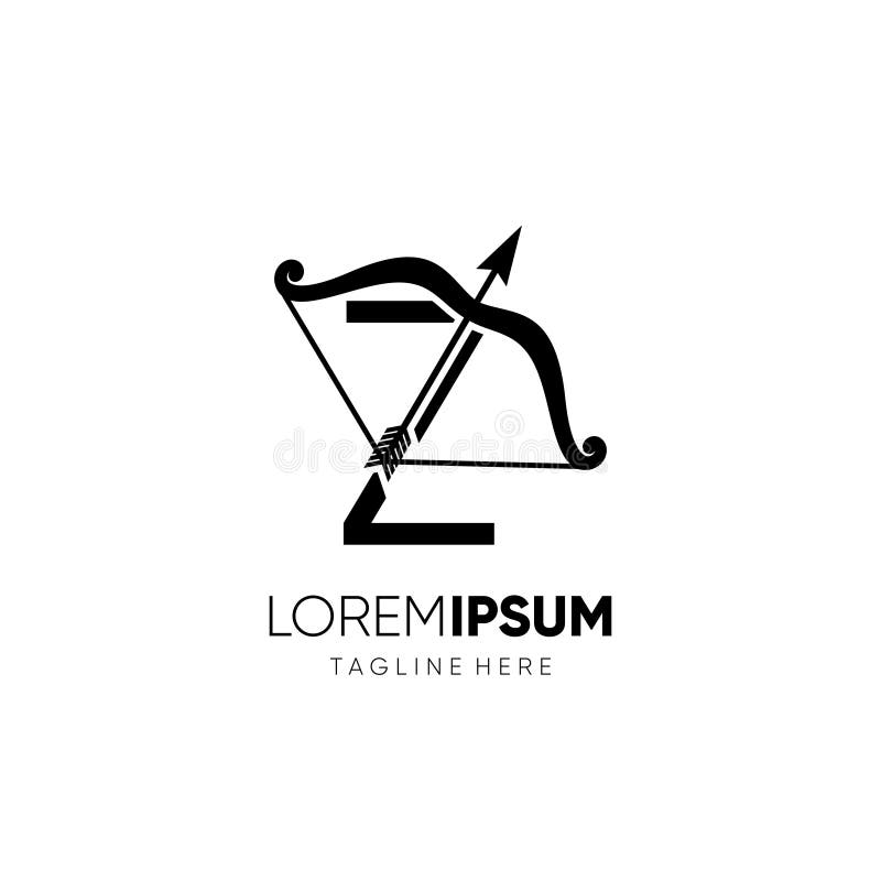 Letter Z Bow Archery Logo Design Vector Icon Graphic Emblem ...