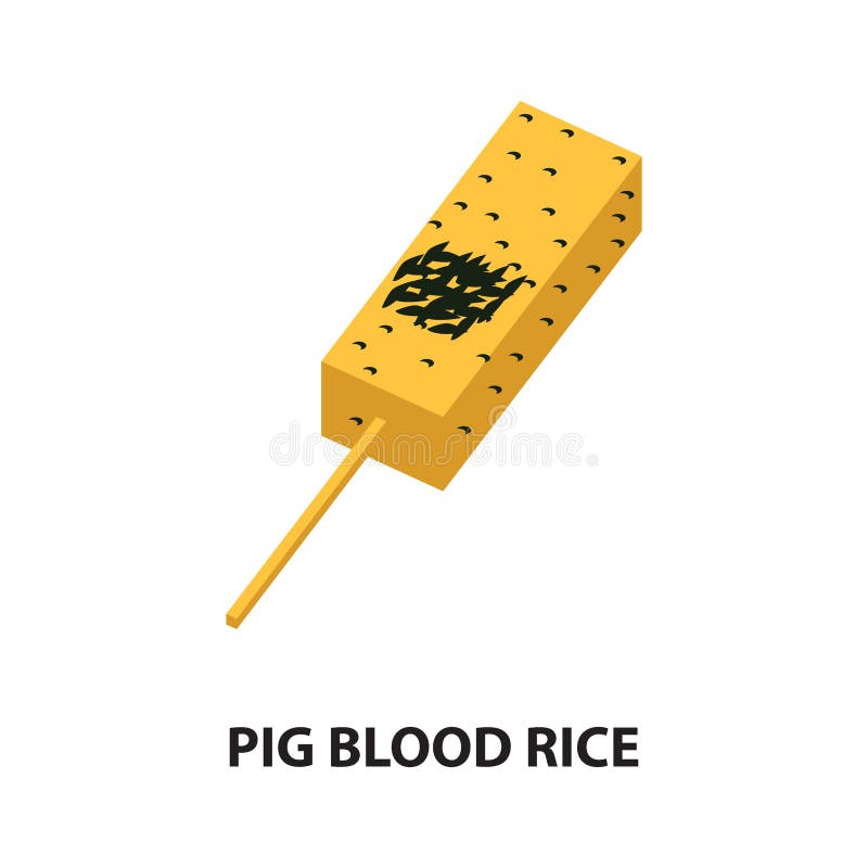 Cartoon pig blood rice stock vector. Illustration of cartoon - 260487699
