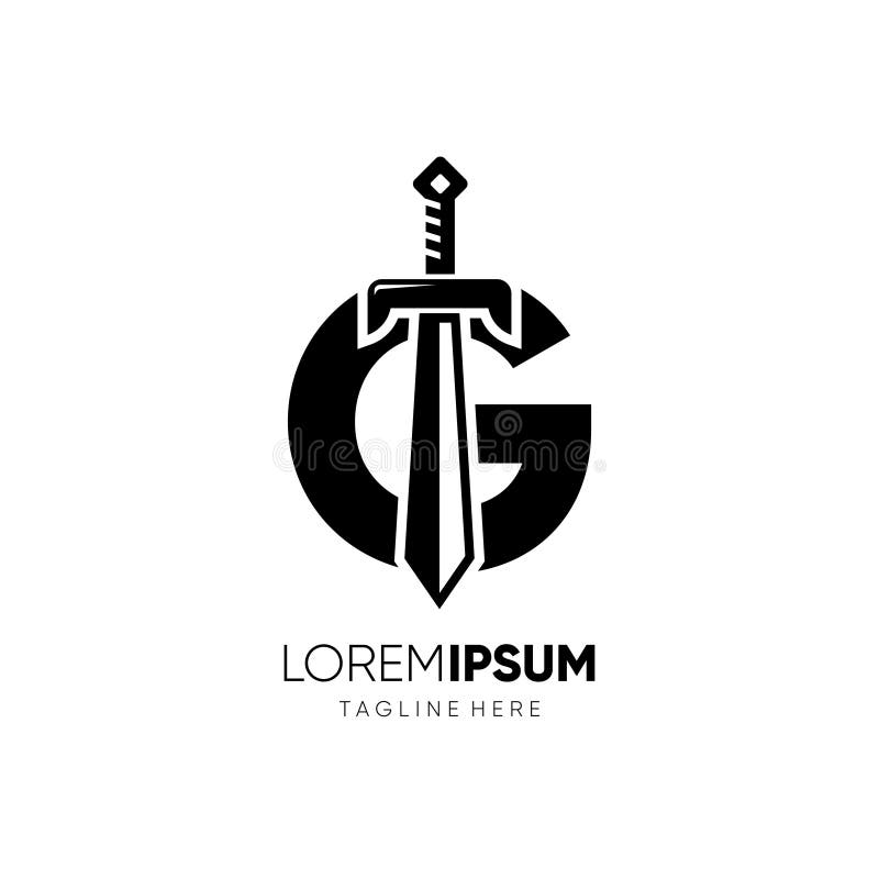 Letter G Sword Logo Design Vector Icon Graphic Emblem Illustration ...