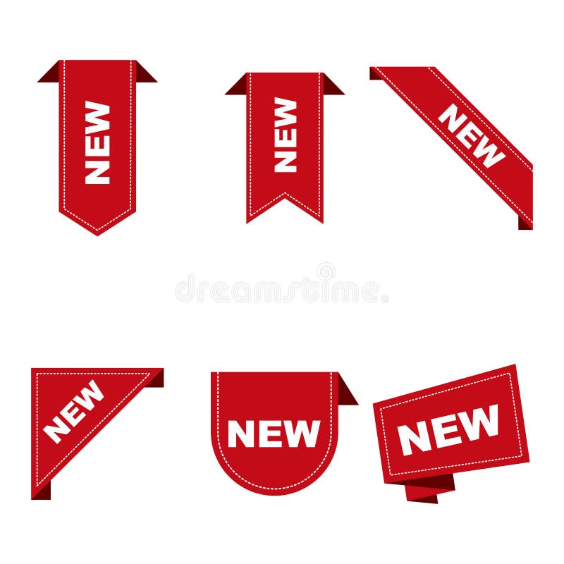 Stickers for New Arrival Shop Product Tags Stock Vector - Illustration ...