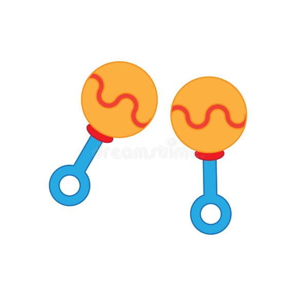 Cartoon rattle toys stock vector. Illustration of rattle - 260598911
