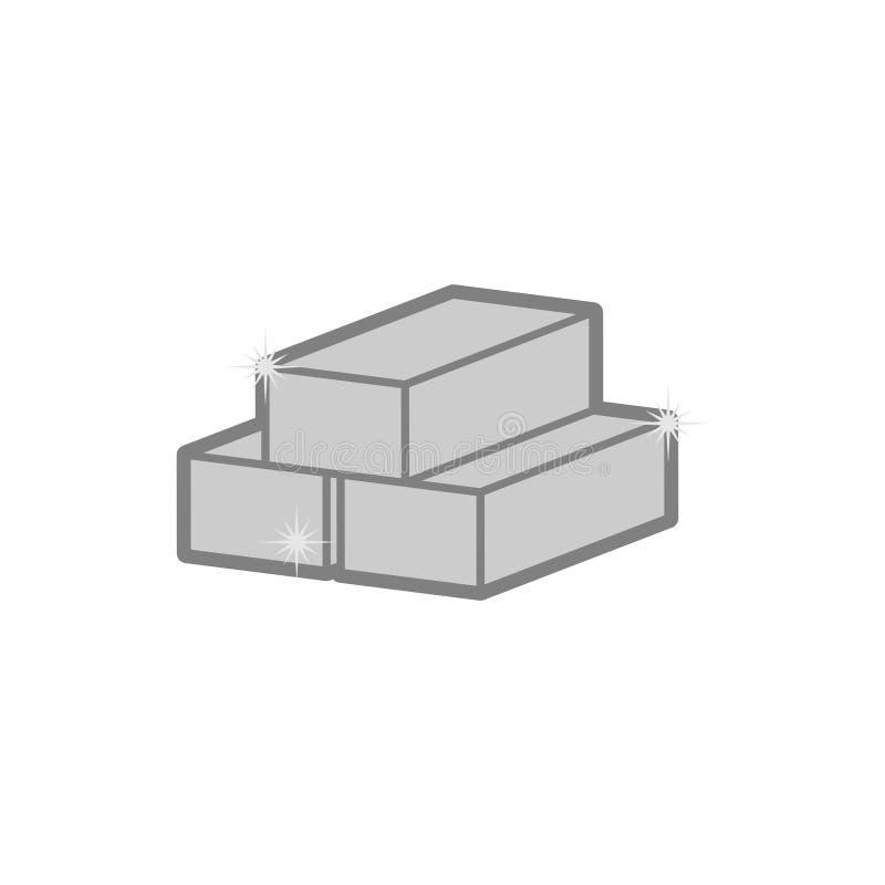 Cartoon silver bar stock vector. Illustration of flat - 260619907