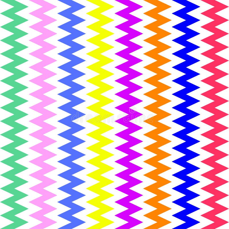 Geometric Zig Zag Line Neon Color Vector Fashion Background Pattern ...