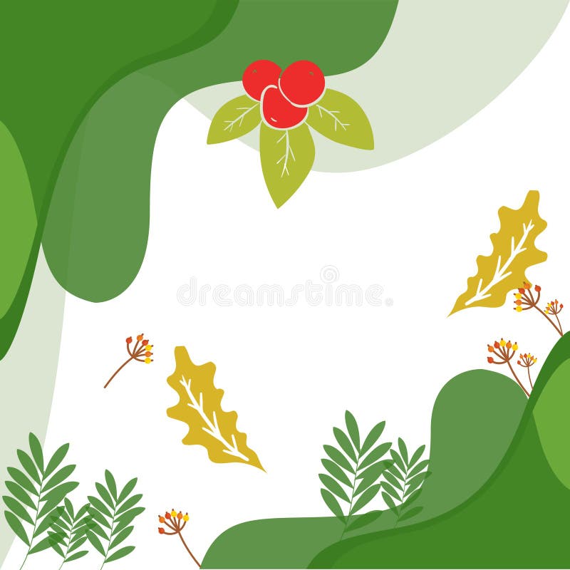 Natural Leaf Wave Cerry Background Design Vector Illustration Stock ...