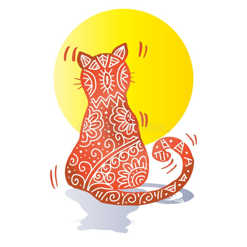 Aztec Cat Art Stock Illustrations – 495 Aztec Cat Art Stock ...
