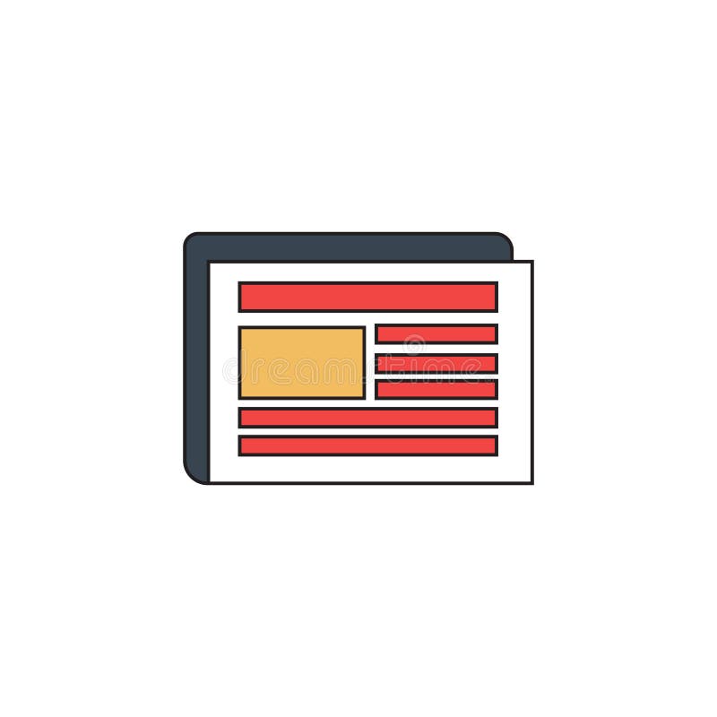 Cartoon newspaper stock vector. Illustration of simple - 260847042