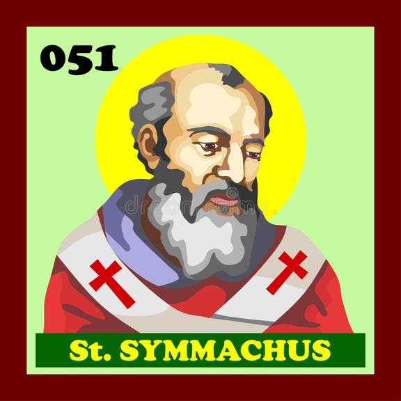 051st Roman Catholic Pope Saint Symmachus Vector Stock Vector ...