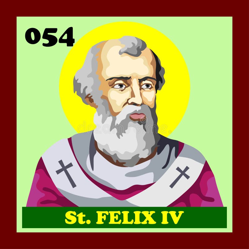 054th Roman Catholic Pope Saint Felix IV Vector Stock Vector ...