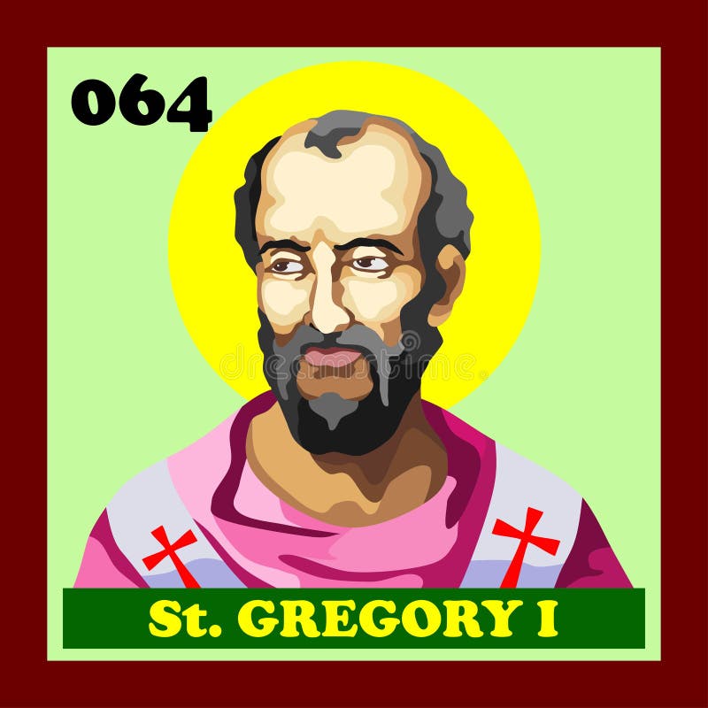 064th Roman Catholic Pope Saint Gregory I Vector Stock Vector ...