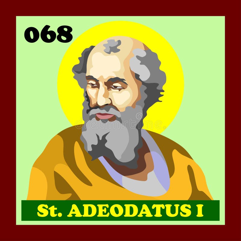 068th Roman Catholic Pope Saint Adeodatus I Vector Stock Vector ...