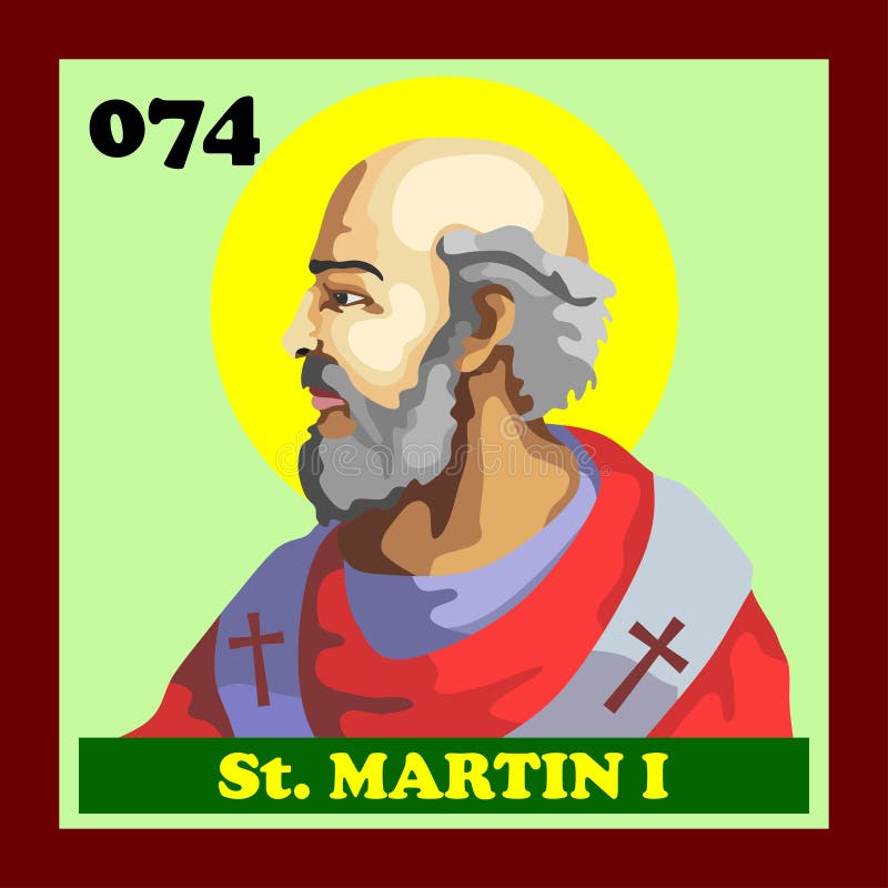074th Roman Catholic Pope Saint Martin I Vector Stock Vector ...