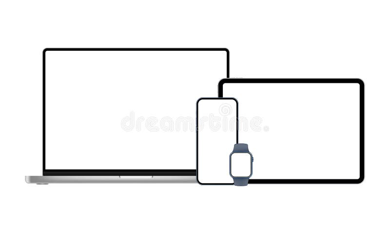 Black Tablet Computer Mockup with Horizontal App Screens Stock Vector ...