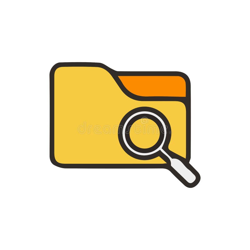 Cartoon search folder stock vector. Illustration of design - 261030383