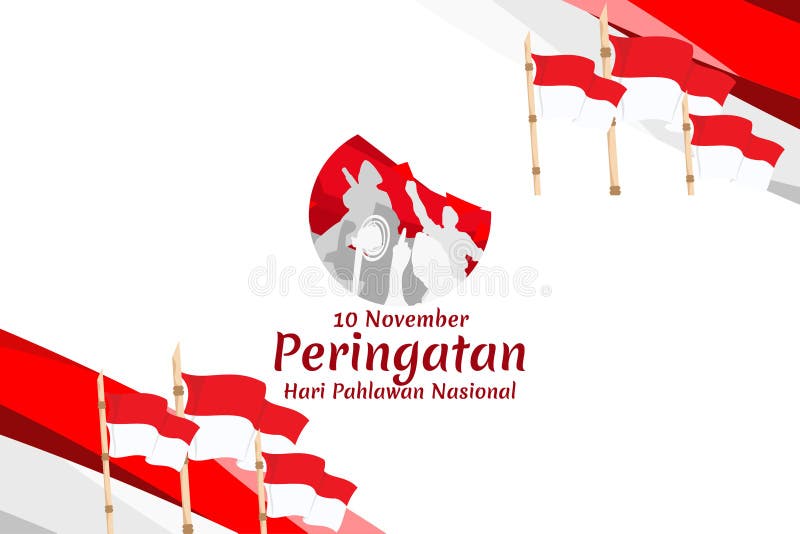 Translation: November 10, Commemoration of the Heroes Day. Stock Vector ...