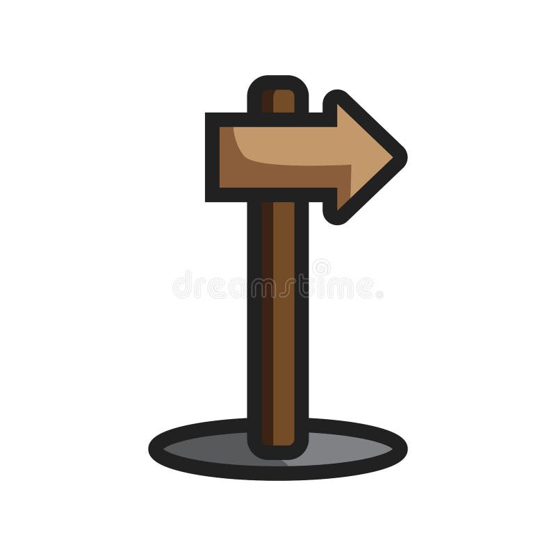 Cartoon signpost stock vector. Illustration of simple - 261037565