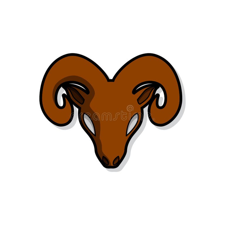 Cartoon aries stock vector. Illustration of aries, vector - 261143387