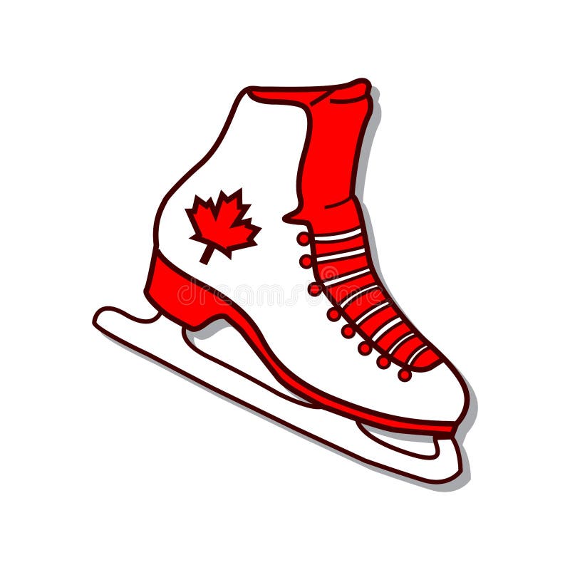 Cartoon ice skating shoe stock vector. Illustration of flat - 261196501