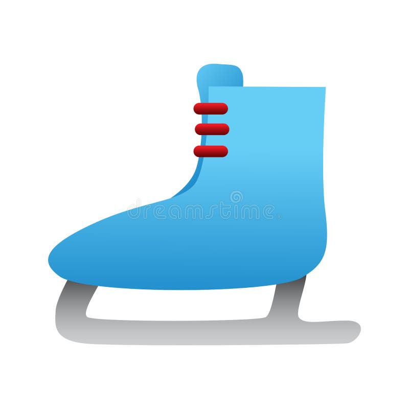 Cartoon ice skate shoe stock vector. Illustration of simple - 261223145