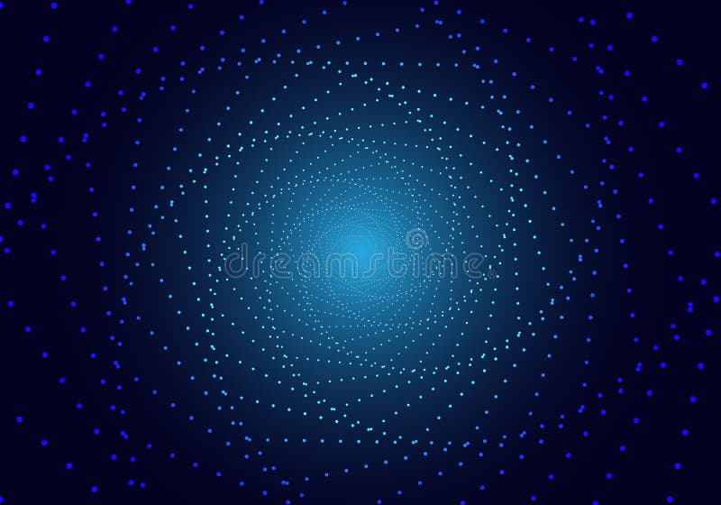 Background Particles Use Geometric Shapes To Form a Spiral. Stock ...