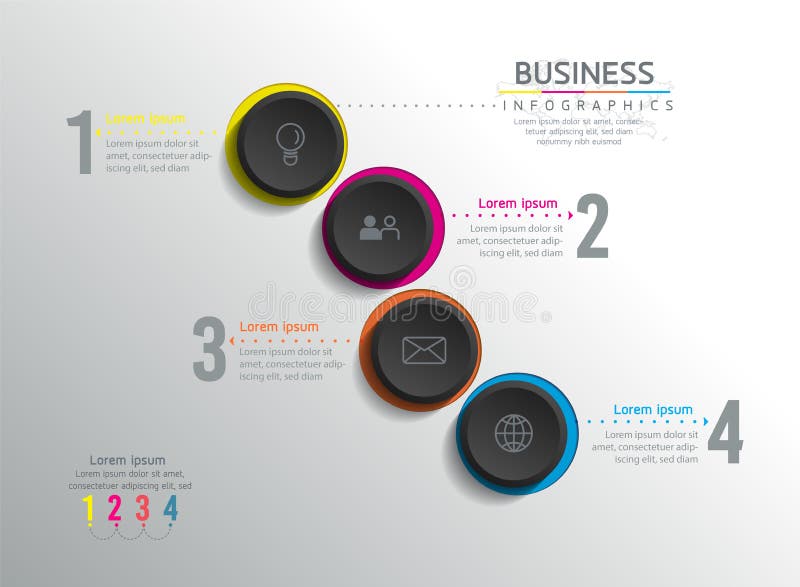 Circular Connection Steps Infographic Template Stock Vector ...