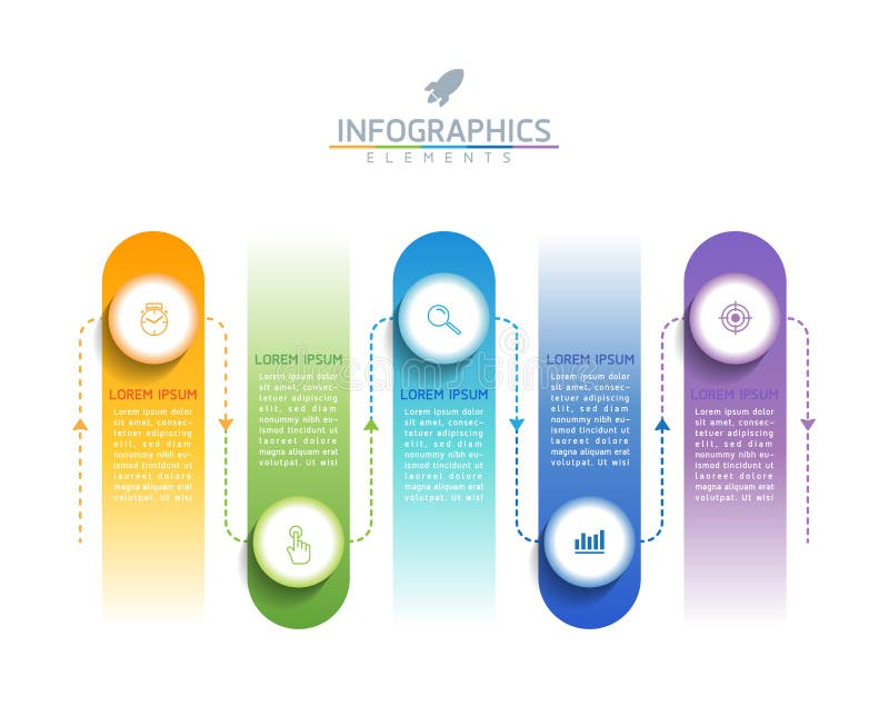 Circular Connection Steps Infographic Template Stock Vector ...