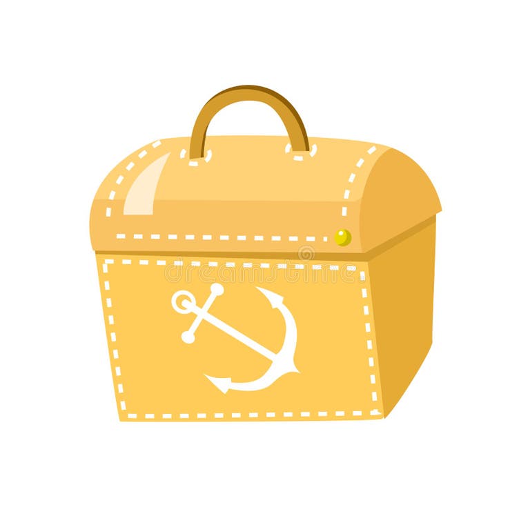 Print. Treasure Chest. Pirate Treasure. Golden Chest. Stock Vector ...