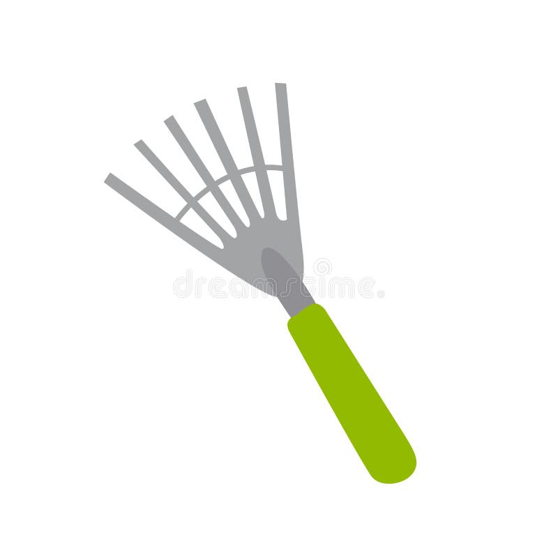 Print. Garden Rake. Garden Tools. Garden Rake Icon Stock Illustration ...