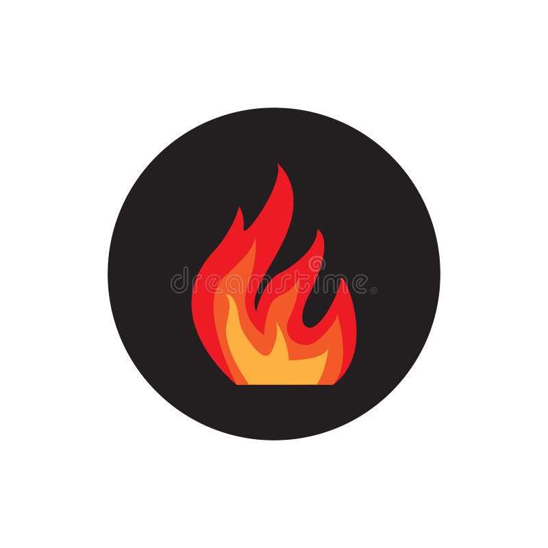 Cartoon fire button stock vector. Illustration of fire - 261263696