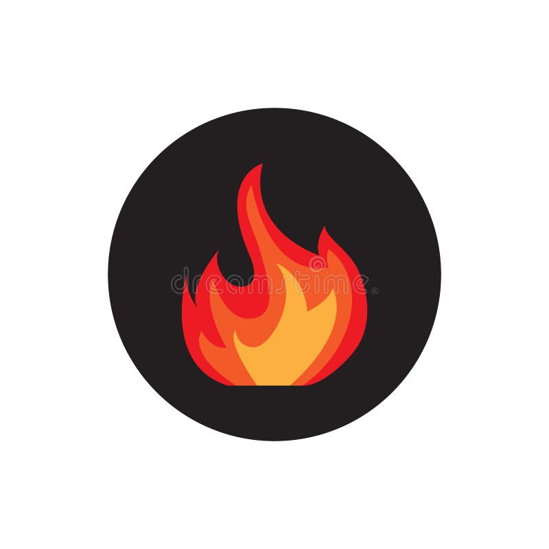 Cartoon fire button stock vector. Illustration of fire - 261263734