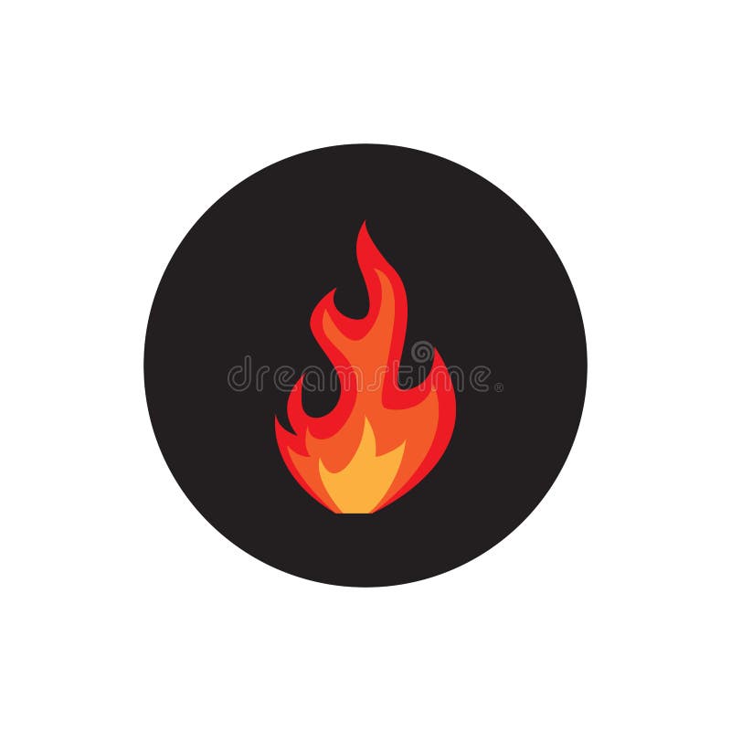 Cartoon fire button stock vector. Illustration of design - 261263755