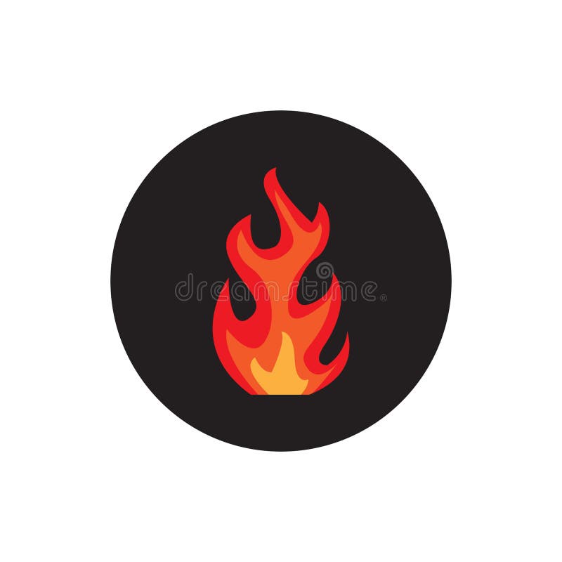 Cartoon fire button stock vector. Illustration of logo - 261263765