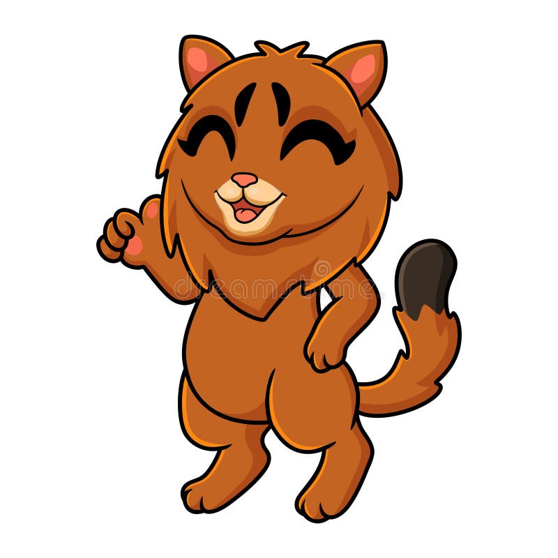 Cute Somali Cat Cartoon Giving Thumbs Up Stock Vector - Illustration of ...