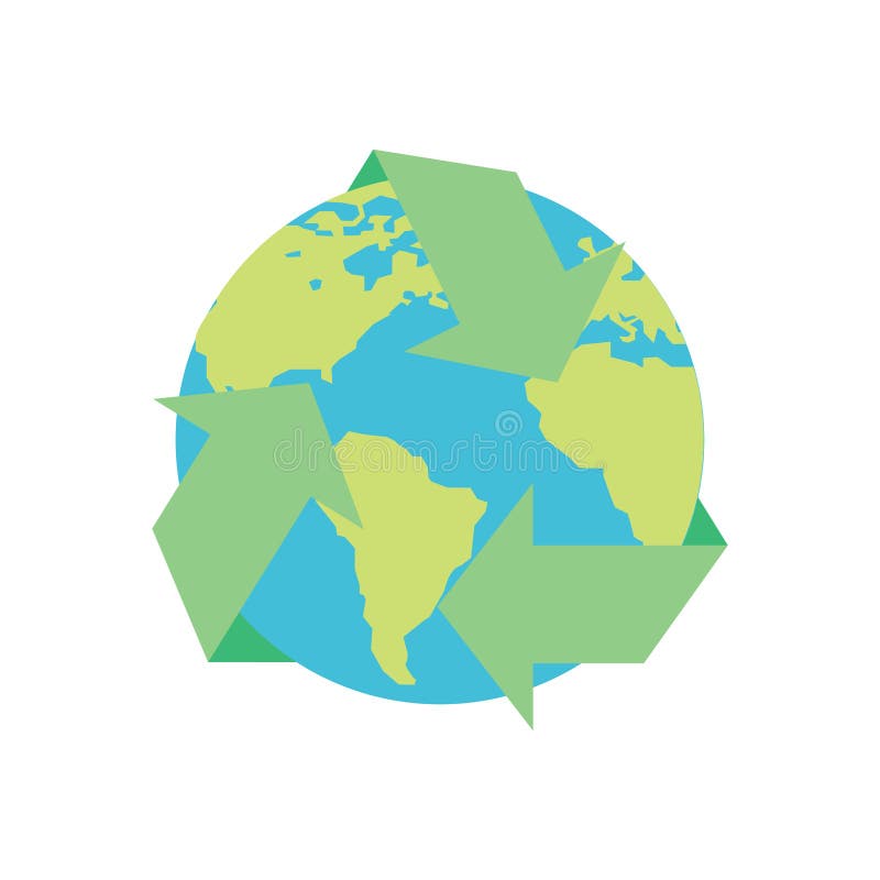 Cartoon recycle earth stock vector. Illustration of earth - 261427981