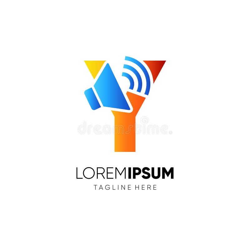 Letter Y Speaker Logo Design Vector Icon Graphic Stock Vector ...