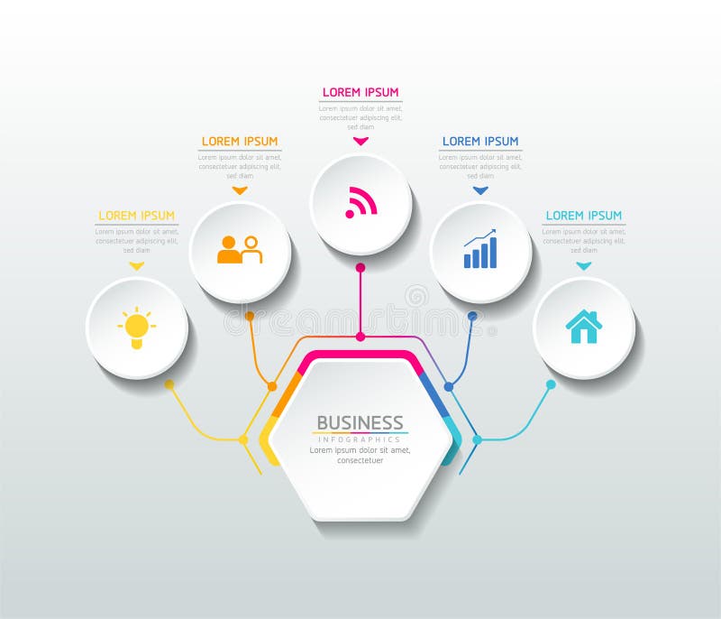 Connecting Steps Business Infographic Template Stock Vector ...