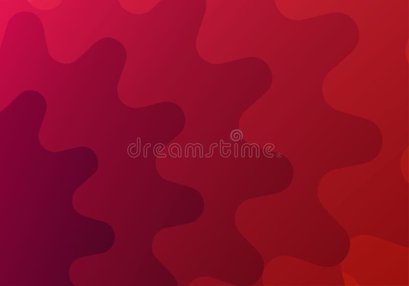 Abstract Background Composed of Wavy Curves, Gradients from Light Red ...