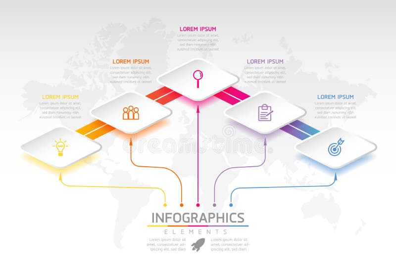 Connecting Steps Business Infographic Template Stock Vector ...