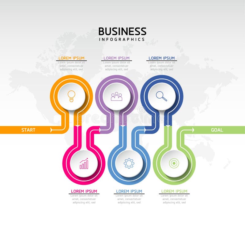 Circular Connection Steps Infographic Template Stock Vector ...
