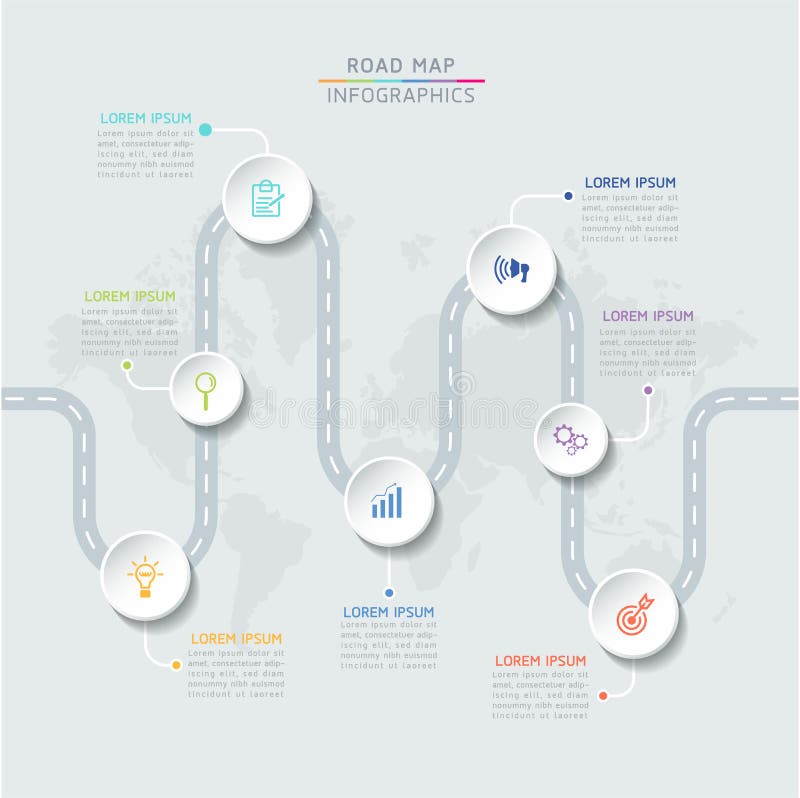 Circular Connection Steps Infographic Template Stock Vector ...