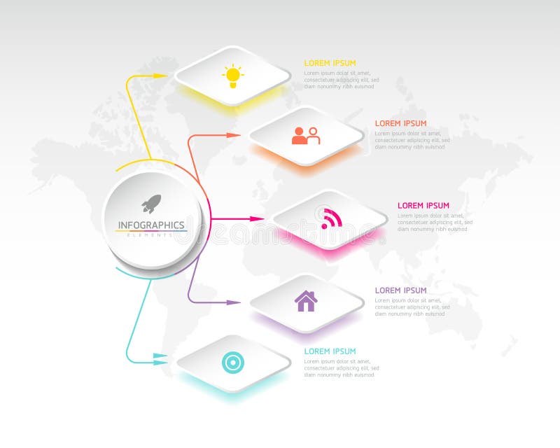 Connecting Steps Business Infographic Template Stock Vector ...
