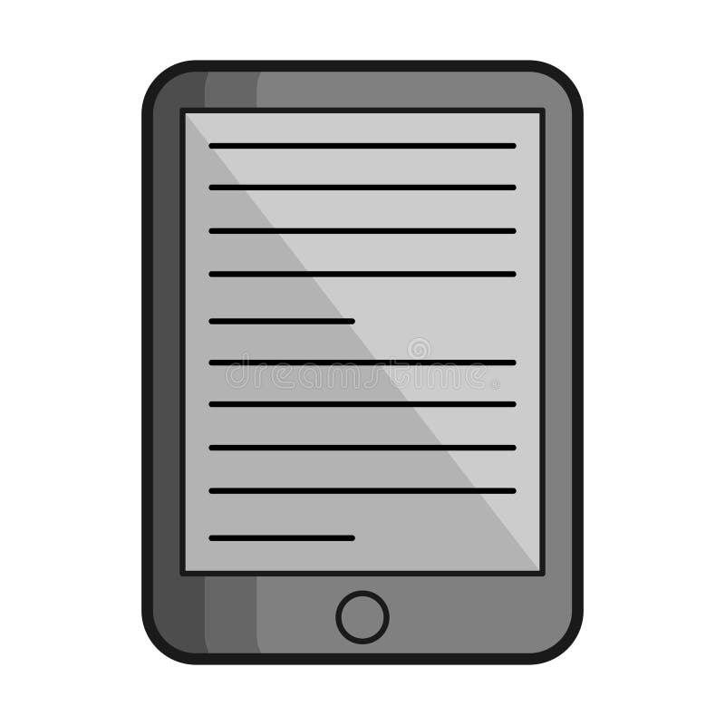 Cartoon e-reader stock vector. Illustration of icon - 261707223