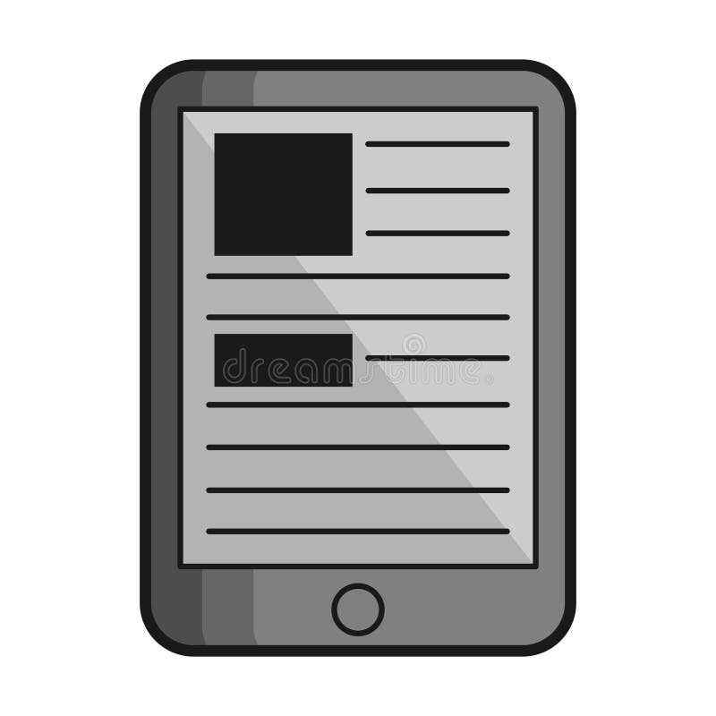 Cartoon e-reader stock vector. Illustration of logo - 261707229