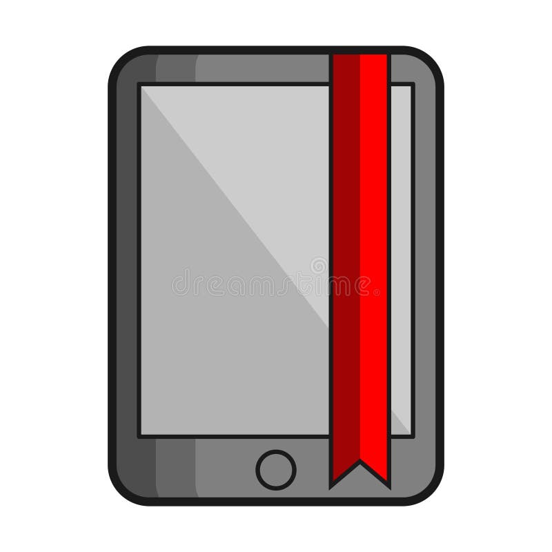 Cartoon e-reader stock vector. Illustration of flat - 261707241