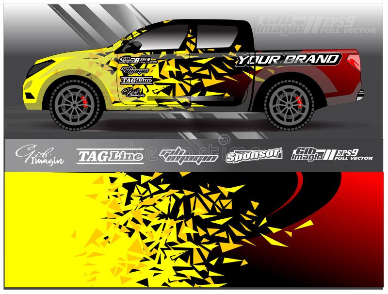 Car and Vehicle Abstract Racing Graphic Kit Background for Wrap and ...