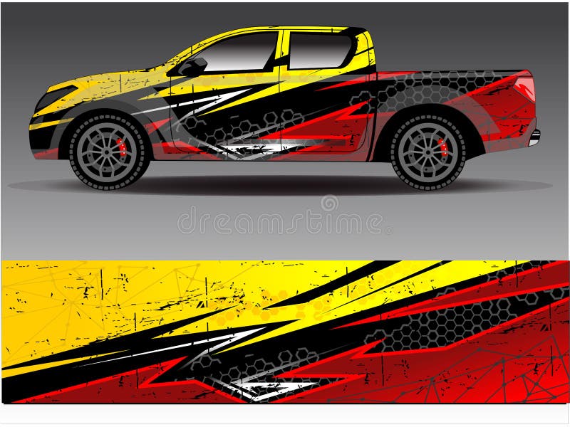 Car and Vehicle Abstract Racing Graphic Kit Background for Wrap and ...