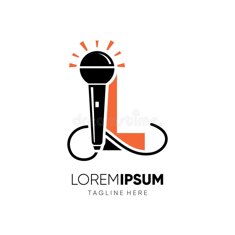 Letter L Initial Microphone Logo Design Vector Icon Graphic Emblem ...