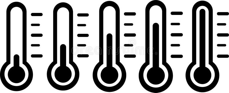 Set Weather Sign. Collection Temperature Measuring Icons. Group ...